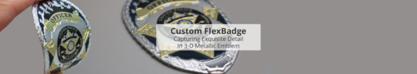Custom FlexBadge 3D Metallic Emblem - V. H. Blackinton